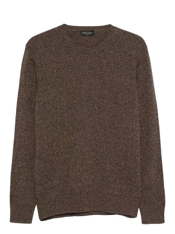 ROBERTO COLLINA Crew-neck Sweater - Brown