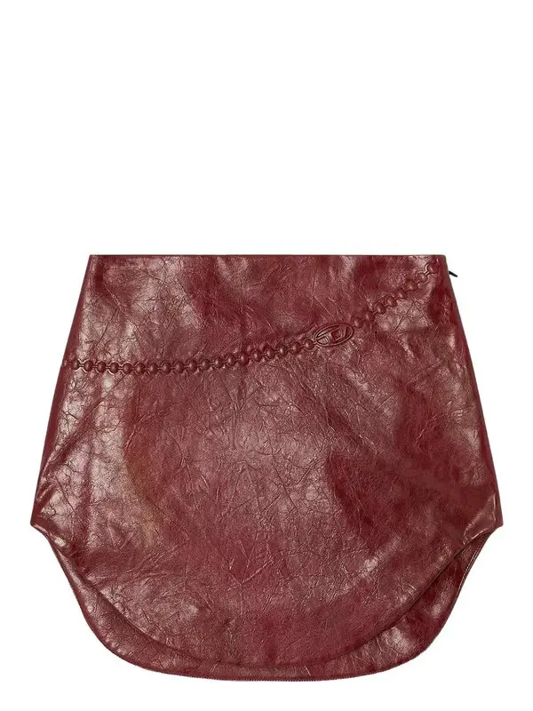 DIESEL Embossed-motif Mini Skirt - Brown