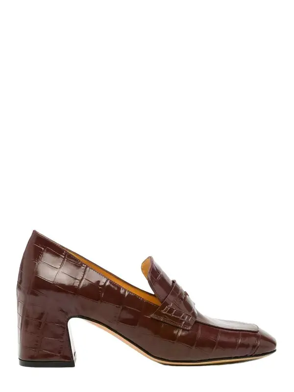 MADISON.MAISON 60mm Moc Croc Pumps - Brown