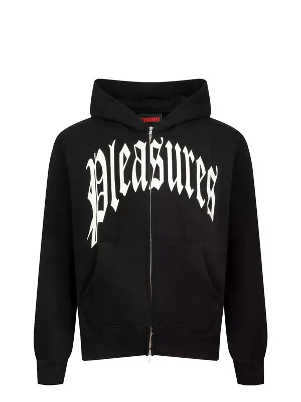 PLEASURES Zip-up Hoodie - Black