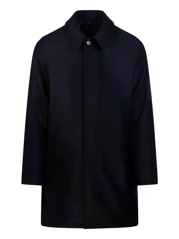 SEALUP Single-breasted Trench Coat - Blue
