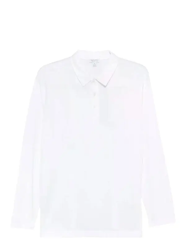 Sunspel Buttoned Polo Shirt - White