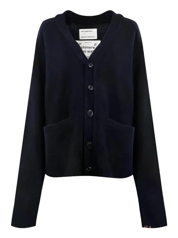 EXTREME CASHMERE X Papilli Pocket Short Cardigan - Blue