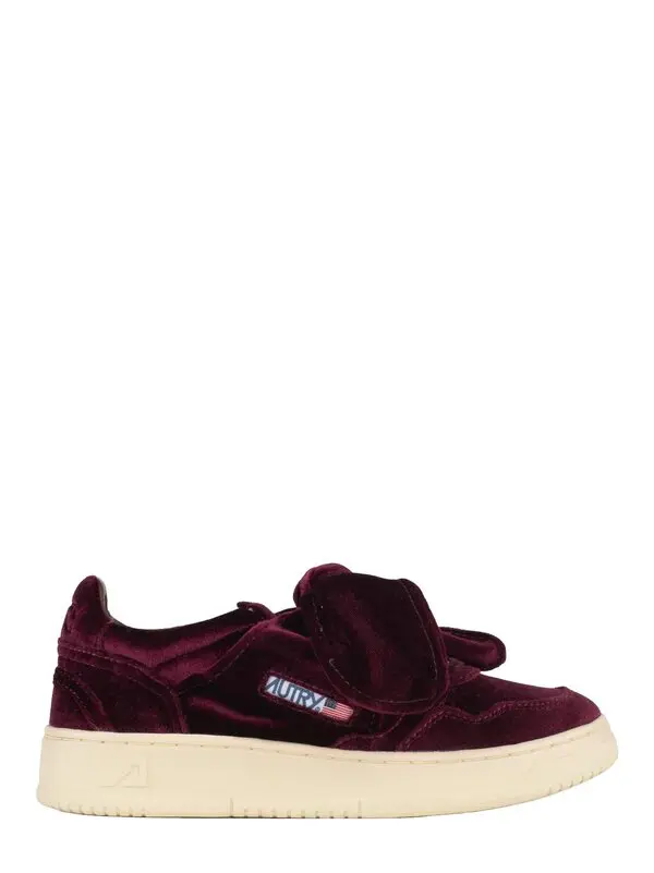 AUTRY Medalist Velvet Bow Sneakers - Red