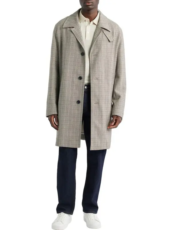 BOSS Clark Plaid Coat - Medium Beige