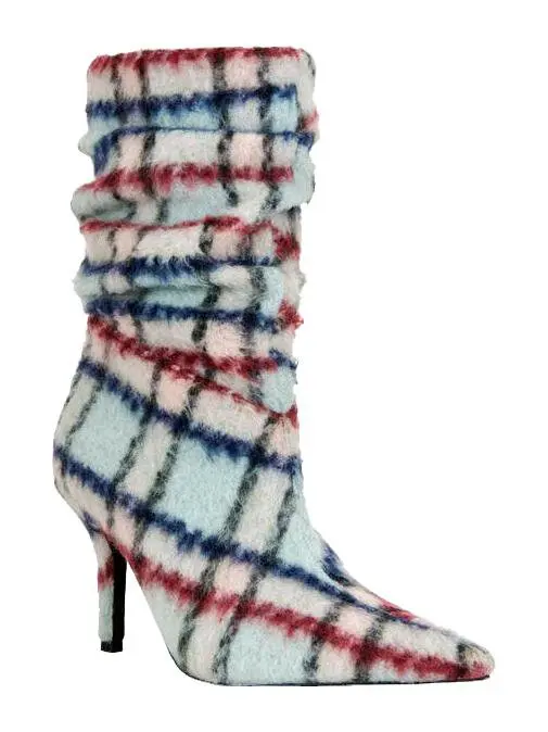 AZALEA WANG Sanjiv Stiletto Bootie - Blue Multi