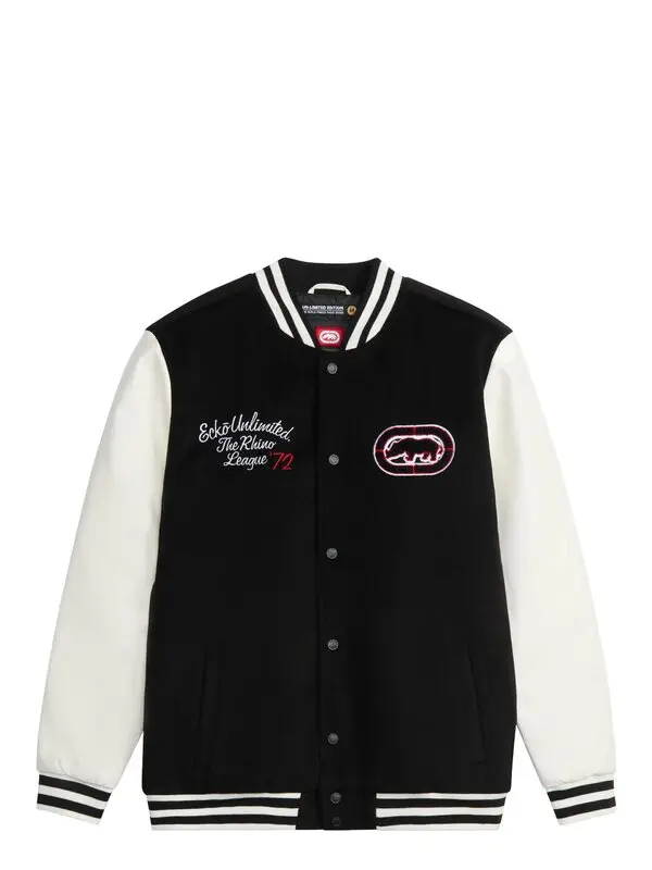 ECKO UNLTD. Rhino League Division Varsity Jacket - Black