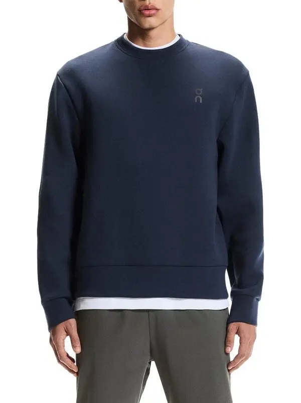 On Focus Tech Crewneck Sweatshirt - Navy