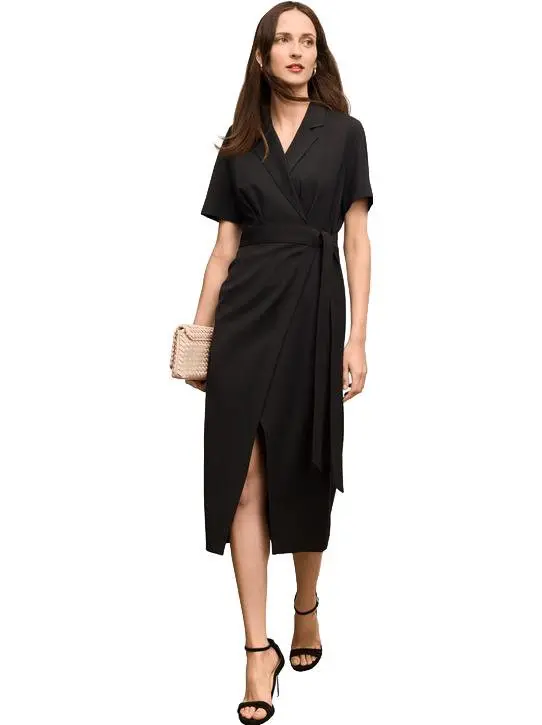 M.M.LAFLEUR Arlette Air Twill Dress - Black