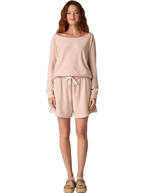 EAVOLU Baikal Eco-luxe Fleece Shorts - Rose Quartz