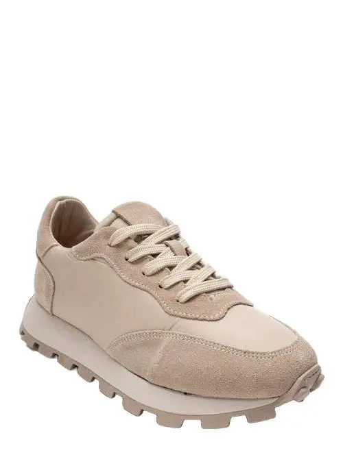 FOREVER & ALWAYS SHOES Amanda Leather Sneakers - Beige