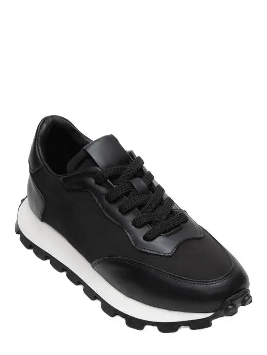FOREVER & ALWAYS SHOES Amanda Leather Sneakers - Black Leather