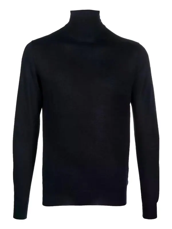 MAURO OTTAVIANI Roll-neck Cashmere-silk Jumper - Blue