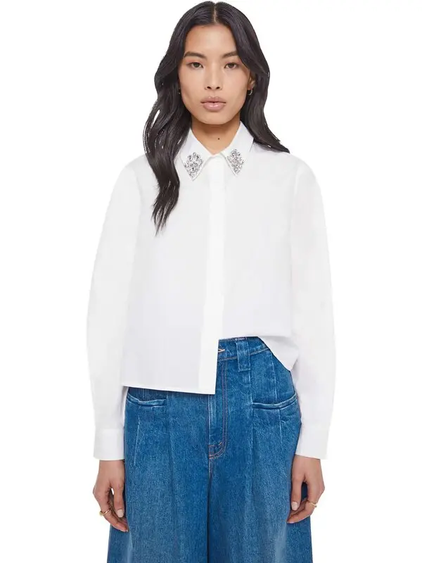 MOTHER The Honor Embellished Shirt - White