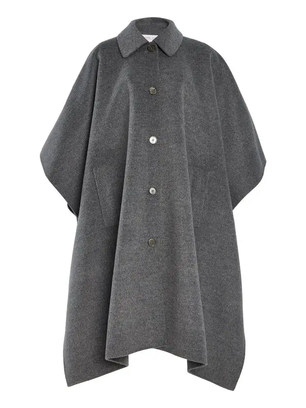 Michael Kors Mélange Wool Melton Caftan Coat - Grey
