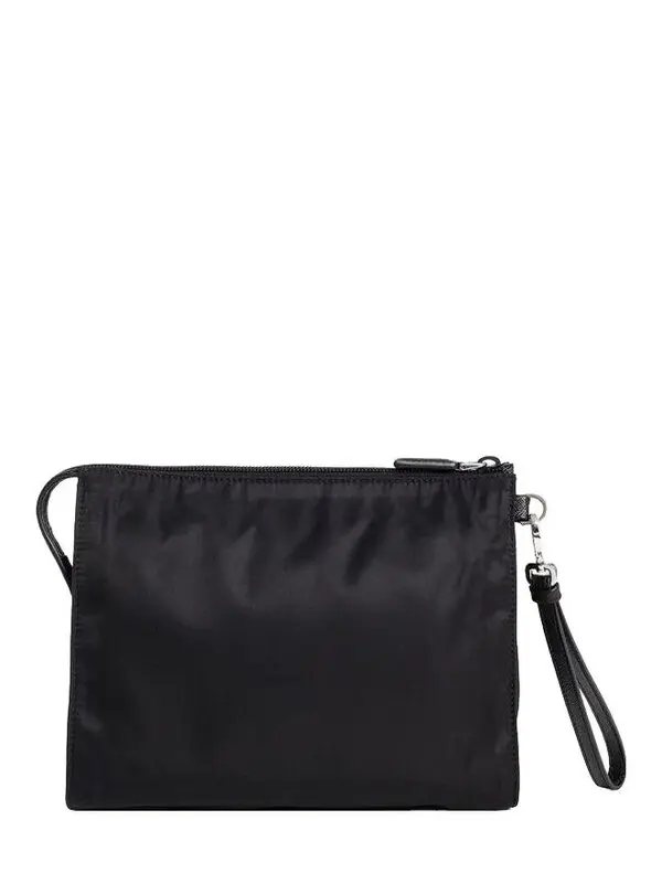 Prada Pouch Logo Triangle Vela - Black