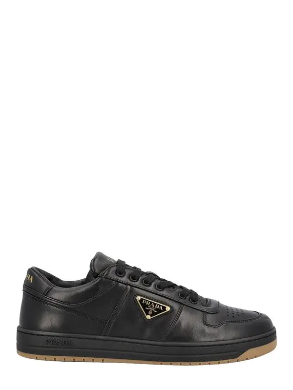 Prada Downtown Nappa Leather Sneakers - Black