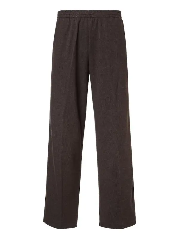 Our Legacy Breeze Cotton And Wool-blend Sweatpants - Brown