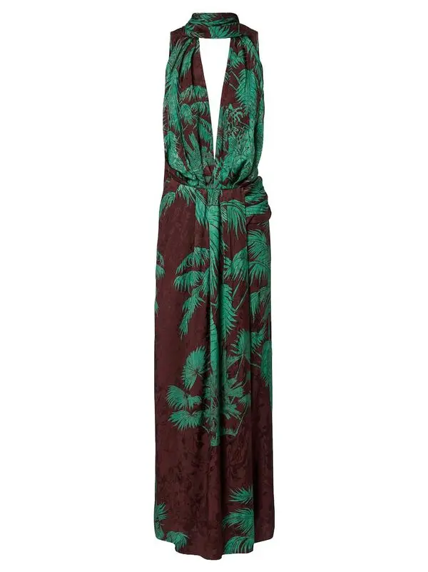 Johanna Ortiz Summer Counts Jacquard Maxi Dress - Brown