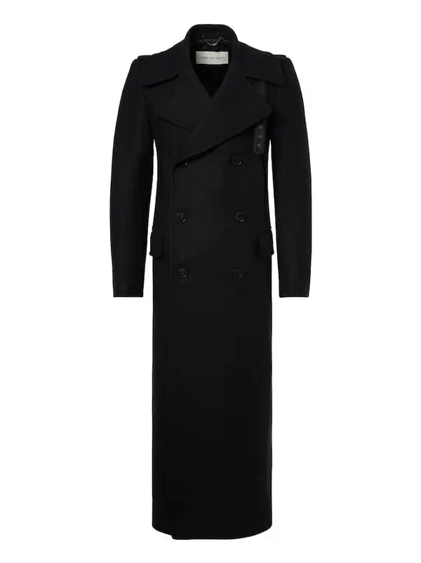 Dries Van Noten Double-breasted Wool-blend Coat - Black