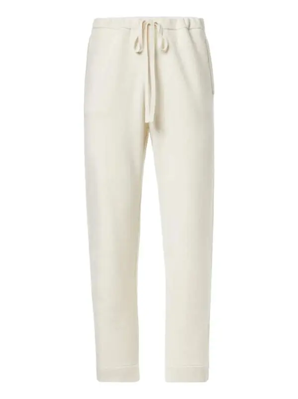 GOD'S TRUE CASHMERE Cashmere Straight Pants With Amethyst - White