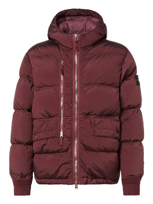 Stone Island Compass Down Jacket - Burgundy