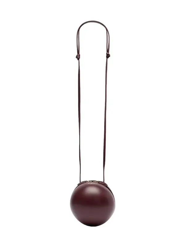 Alaïa Sphere Mini Leather Shoulder Bag - Burgundy