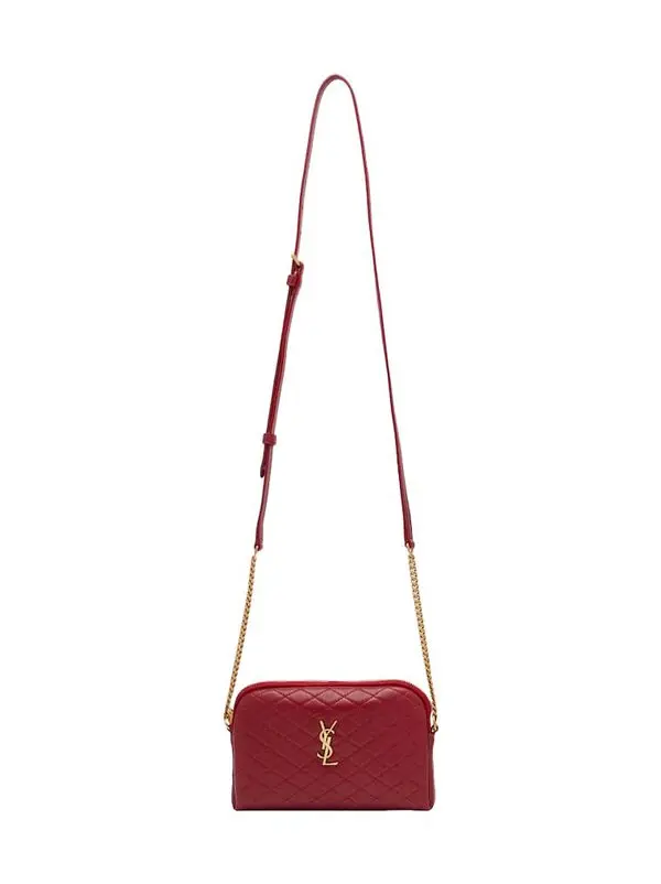 Saint Laurent Gaby Quilted Leather Crossbody Bag - Red