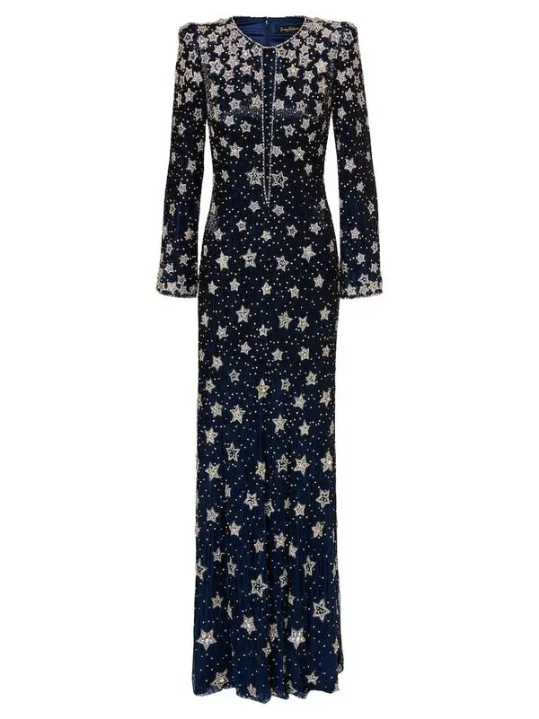 Jenny Packham Madrigal Embellished Gown - Blue