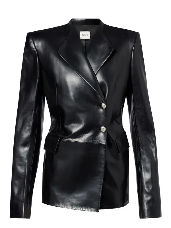 Khaite Elona Leather Jacket - Black
