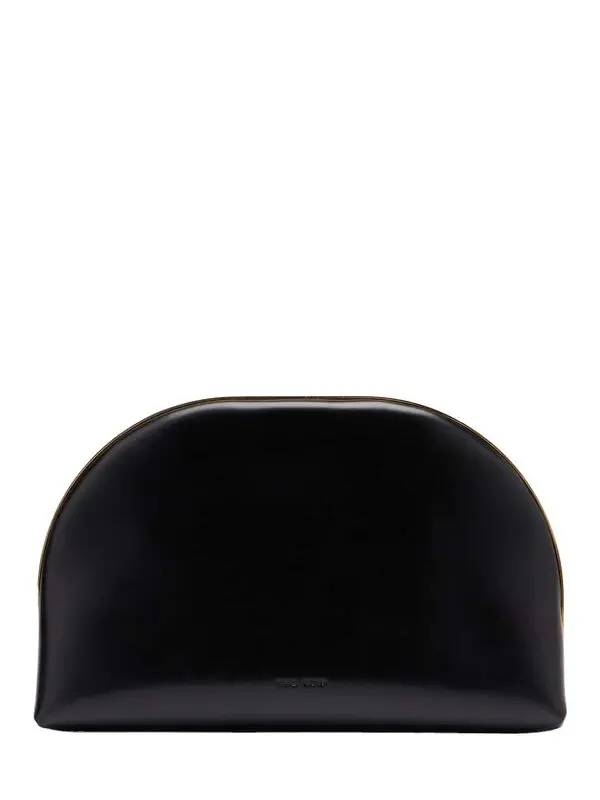 THE ROW Sylvia Leather Clutch - Black