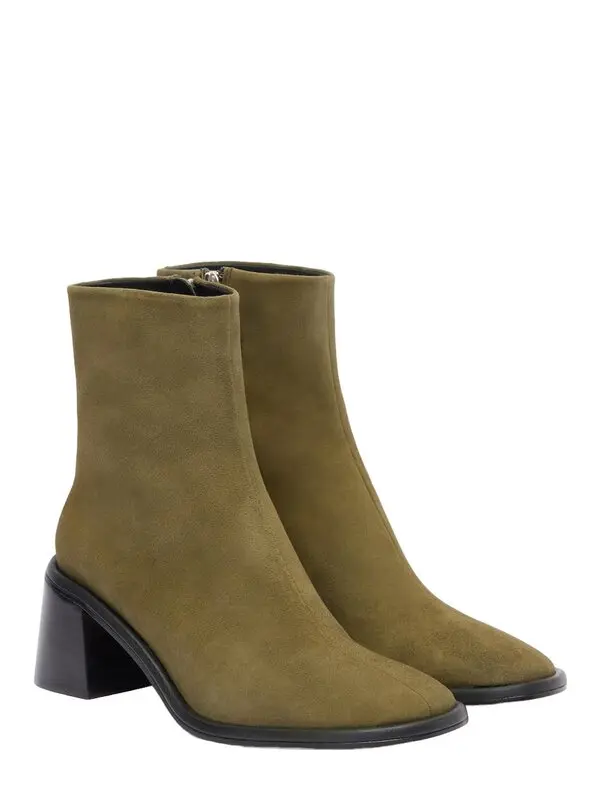 SOULIERS MARTINEZ Mona 60 Suede Ankle Boots - Green