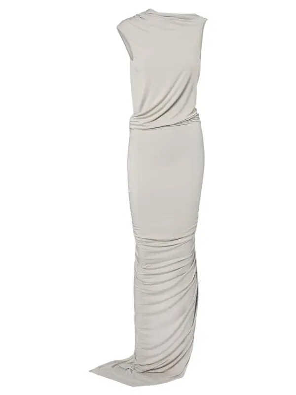 Rick Owens Eva Draped Jersey Gown - Grey