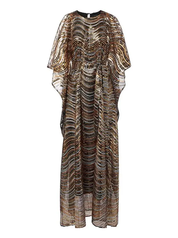 TALLER MARMO Sequined Tulle Kaftan - Multicoloured