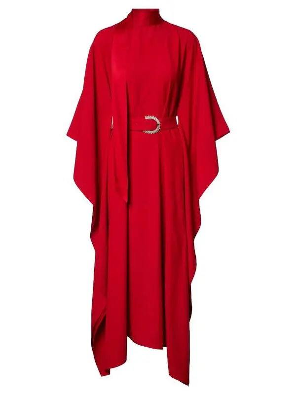 TALLER MARMO La Luna Crêpe Cady Kaftan - Red