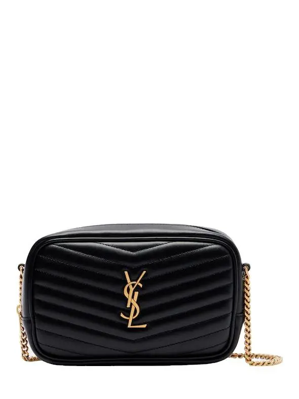 Saint Laurent Lou Mini Matelassé Camera Bag - Black