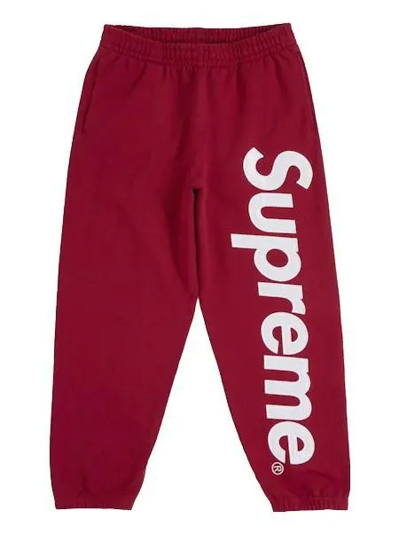 Supreme Satin Appliqué Sweatpant - Red