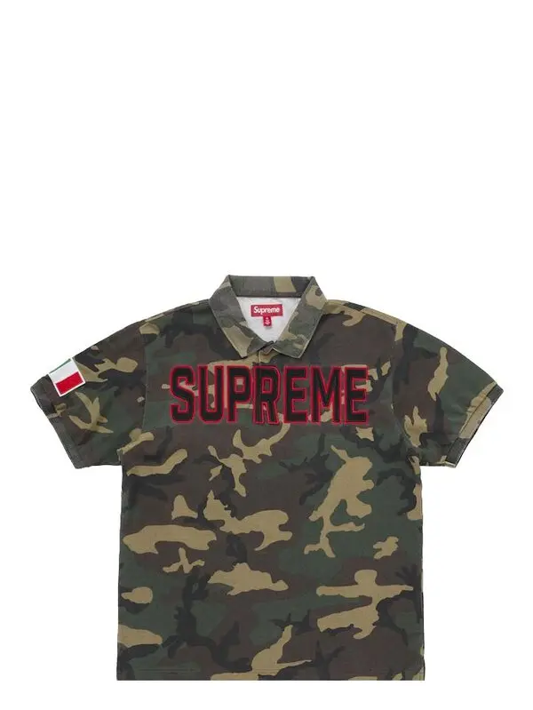 Supreme Twill Appliqué Polo Shirt - Woodland Camo