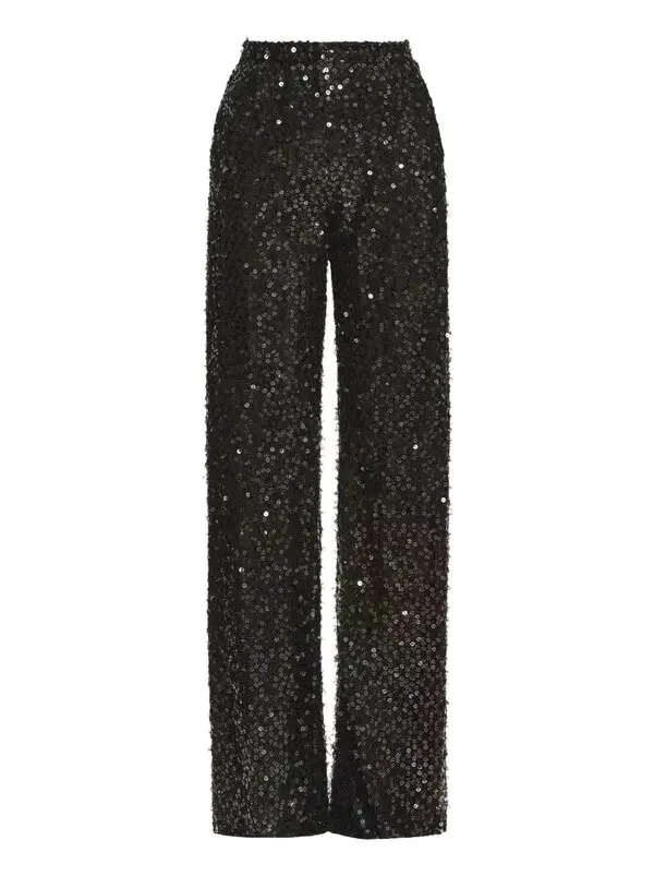 Oscar De La Renta Sequinned Pants - Black