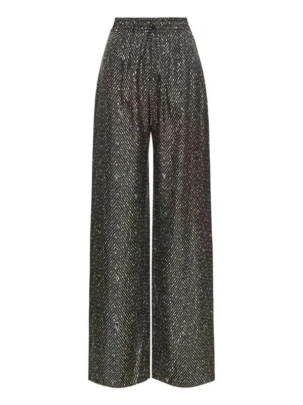 Oscar De La Renta Drawstring-detail Palazzo Pants - Black
