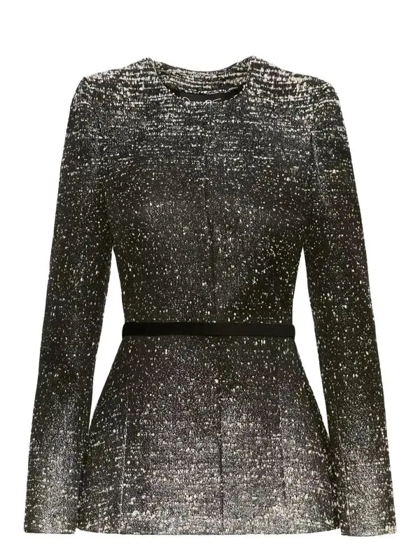 Oscar De La Renta Ombré Bouclé Jacket - Black