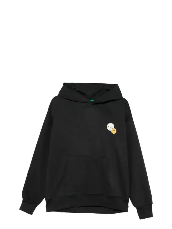 BARROW Graphic-print Hooded Sweatshirt - Black