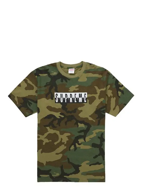 Supreme Split Tee Shirt - Woodland Camo