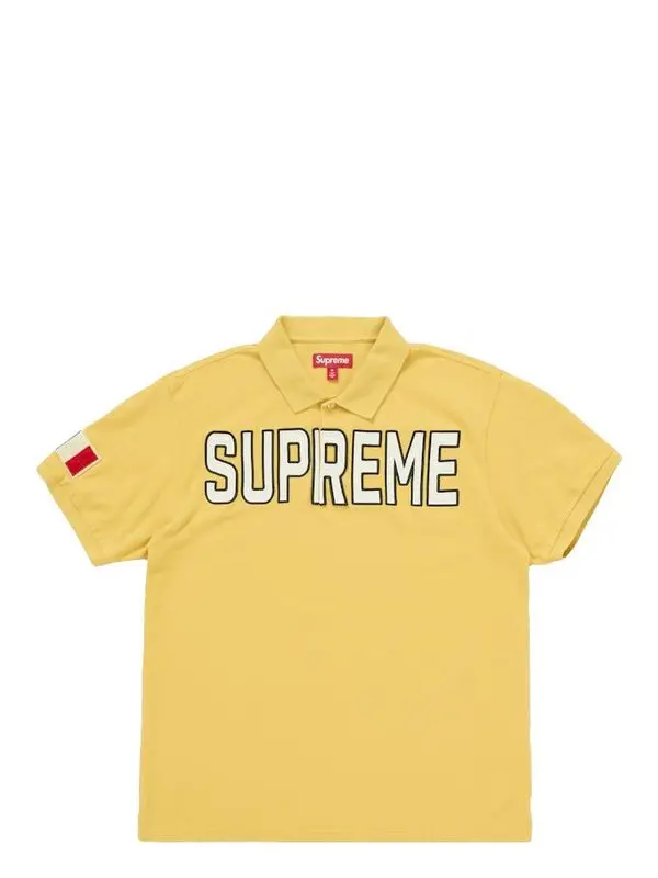 Supreme Twill Appliqué Polo Shirt - Yellow