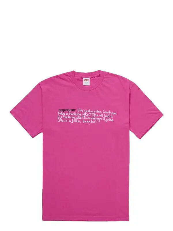 Supreme Joke Tee Shirt - Fuchsia