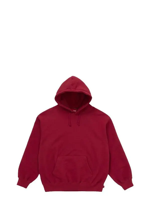 Supreme Satin Appliqué Hooded Sweatshirt - Red
