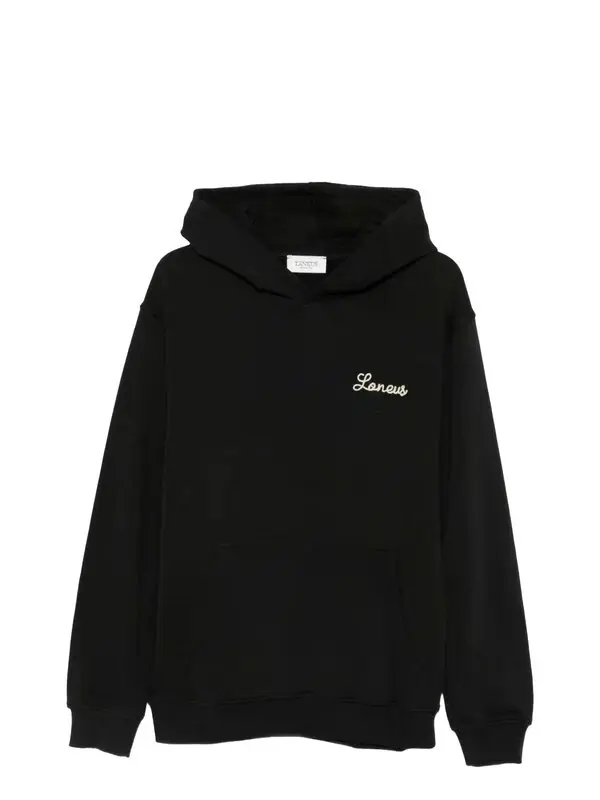 LANEUS Logo-detail Hoodie - Black
