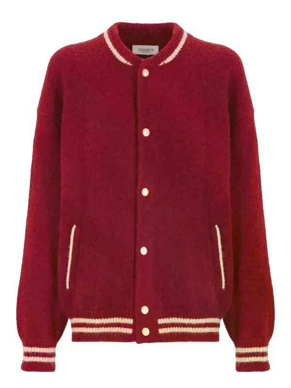 LANEUS Knitted Bomber - Red