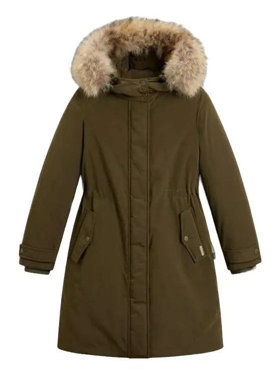 Woolrich Fur-trimmed Padded Parka - Green