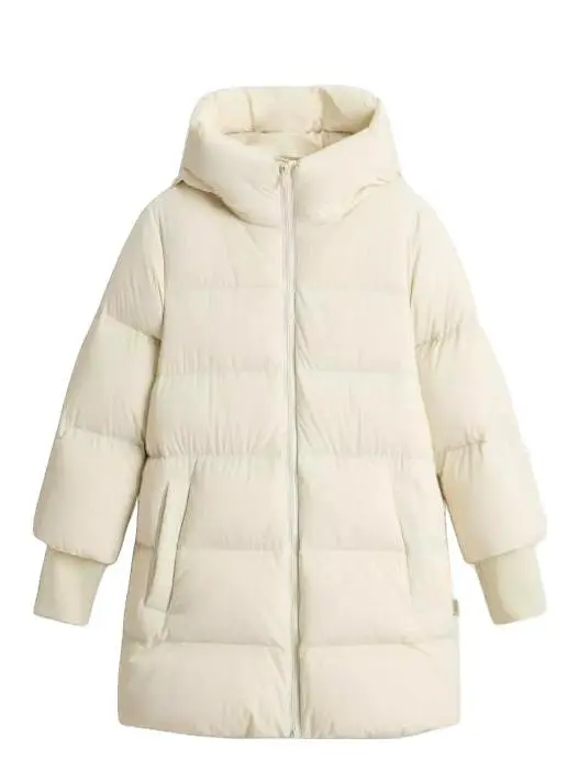 Woolrich Down Padded Stretch Nylon Coat - Beige